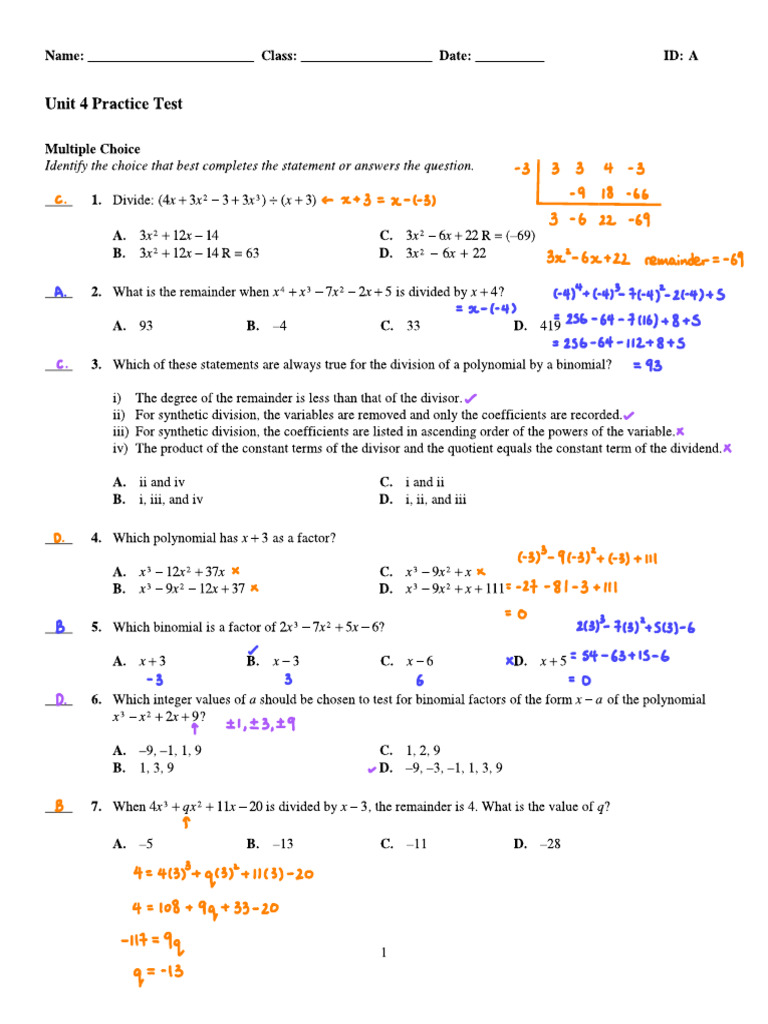 Practice Test Solutions | PDF