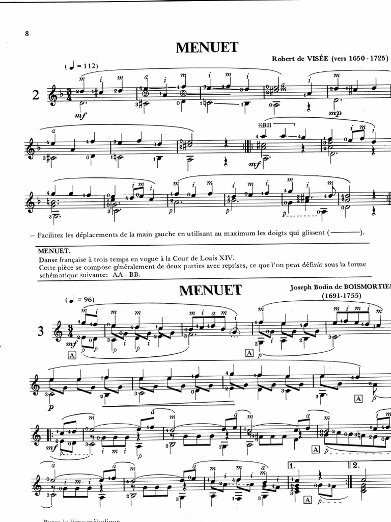 Menuet Robert de Visée | PDF