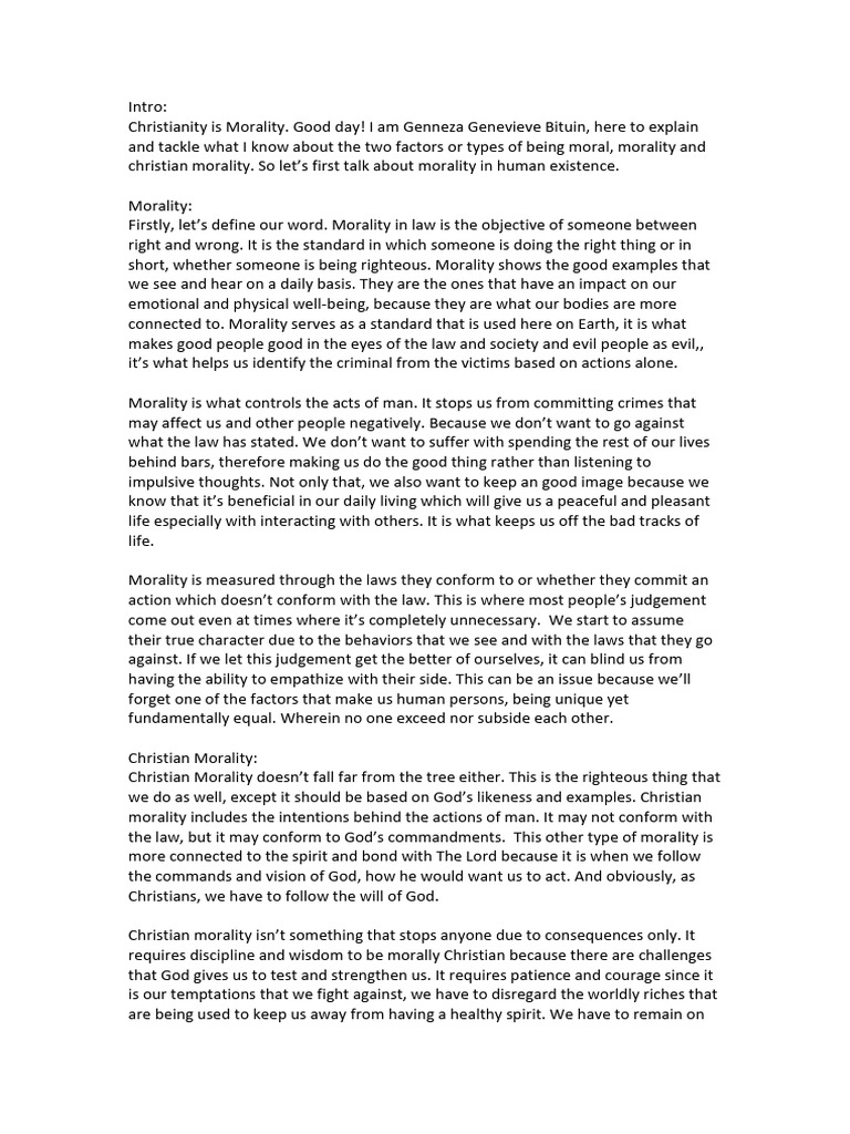 Script and Own Criteria | PDF | Morality | Christian Ethics