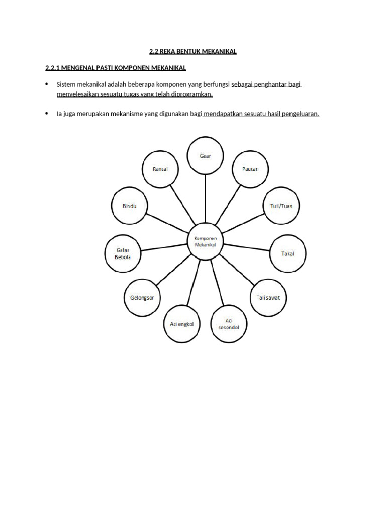 BAB 2.2 Reka Bentuk Mekanikal | PDF