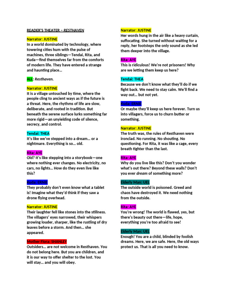 Readers Theater | PDF