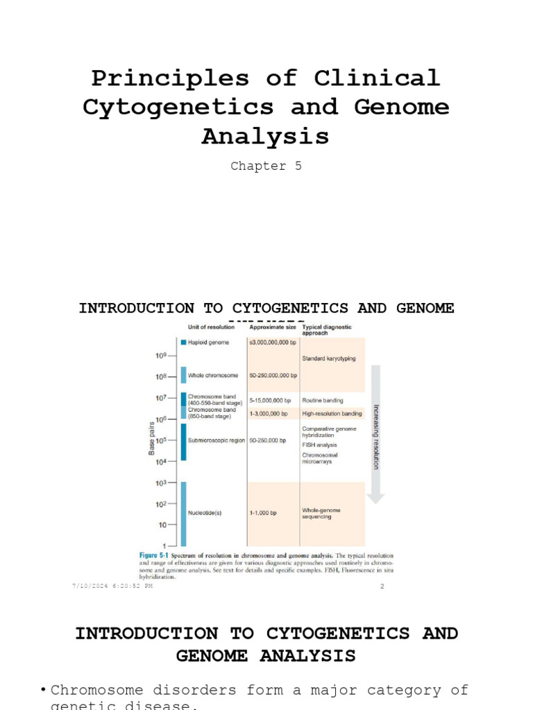 Chapter 5 Principles of Clinical Cytogenetics | PDF | Karyotype | Cytogenetics