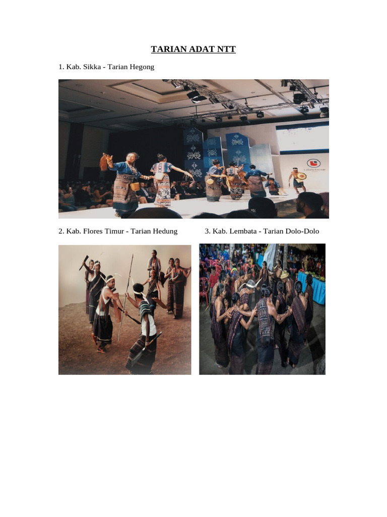 Tarian Adat NTT | PDF