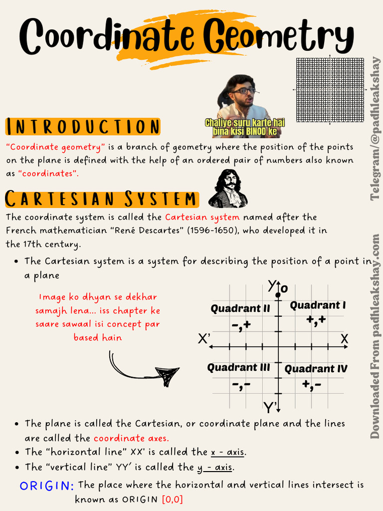 Understanding the Cartesian Coordinate System | PDF | Cartesian ...