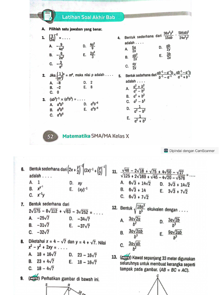 Latihan Soal Eksponen Logaritma Pdf