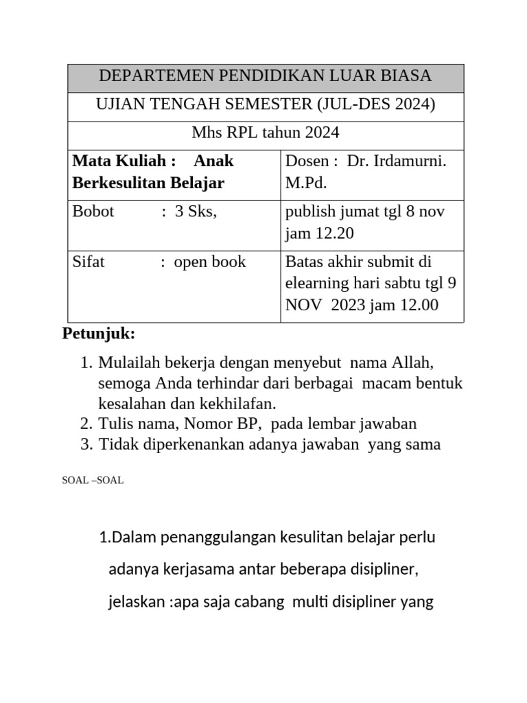UTS ABB Mhs RPL Jul-Des 2024 | PDF