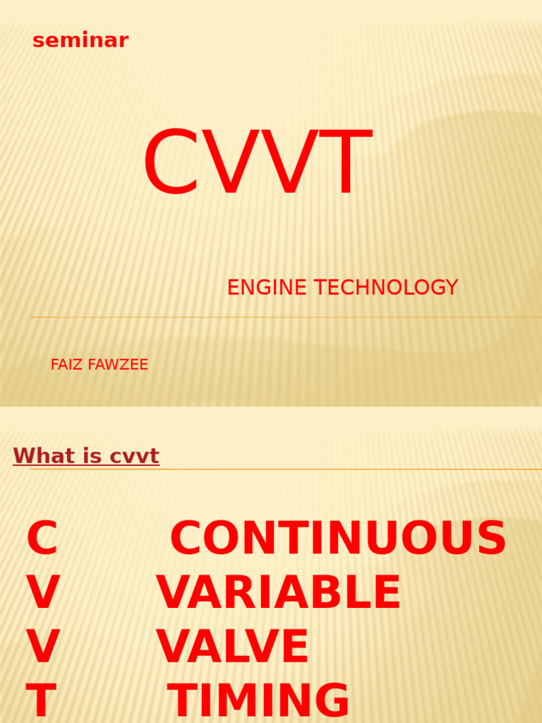 CVVT | PDF