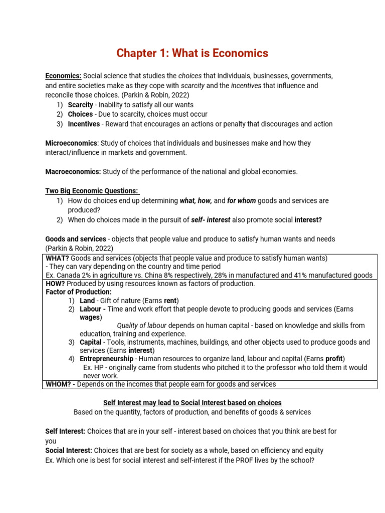 Econ 101 Midterm 1 Study Package | PDF | Cost Of Living | Demand