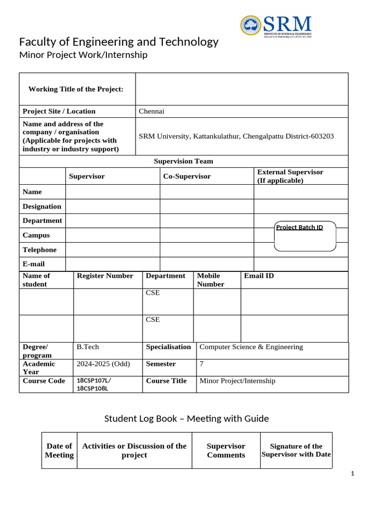 Engineering Internship Logbook | PDF