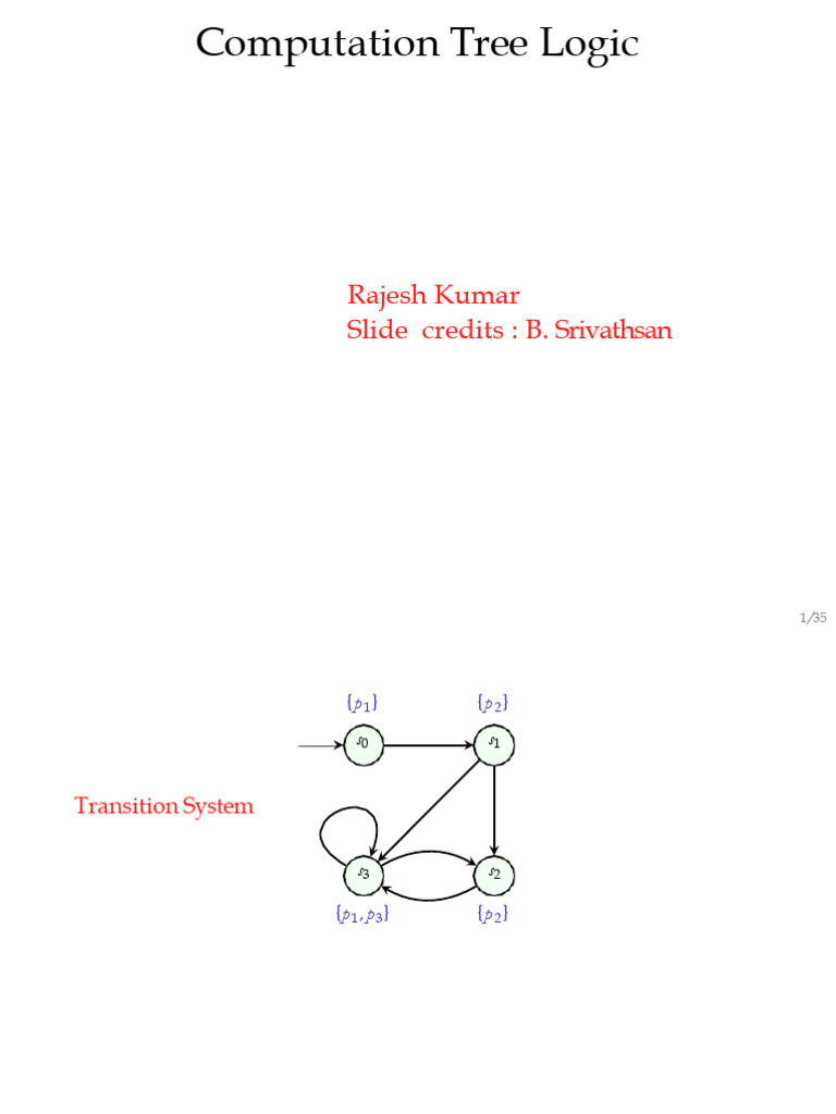 Lecture CTL | PDF | Mathematical Logic | Concurrency (Computer Science) Lecture CTL | PDF | Mathematical Logic | Concurrency (Computer Science)