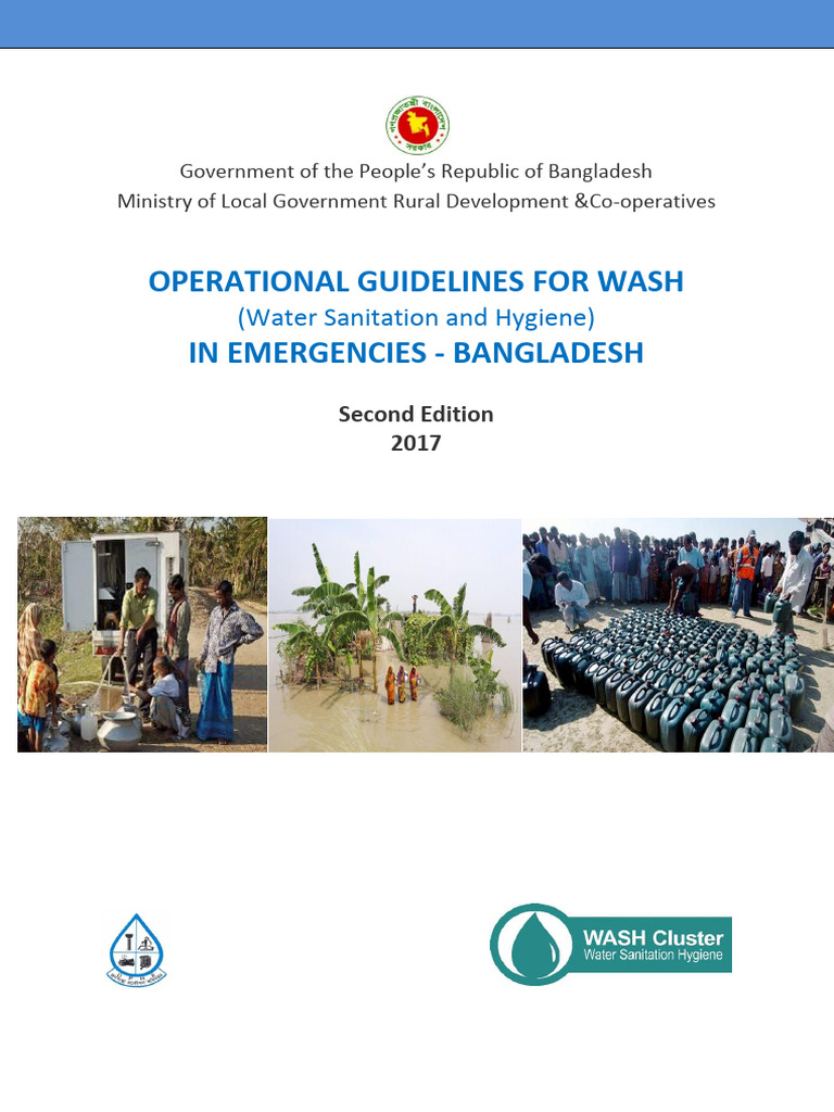 WASH Emergency Guidelines Bangladesh | PDF | Tsunami | Natural Disasters