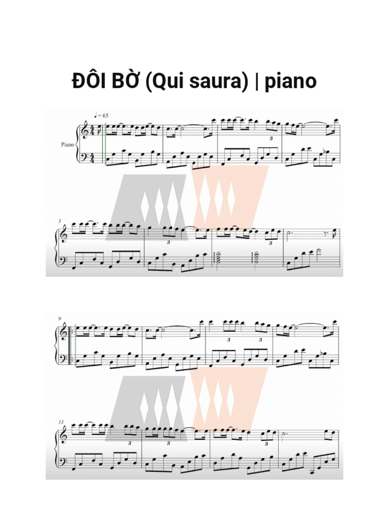 DOI BO - Qui Saura - Piano | PDF