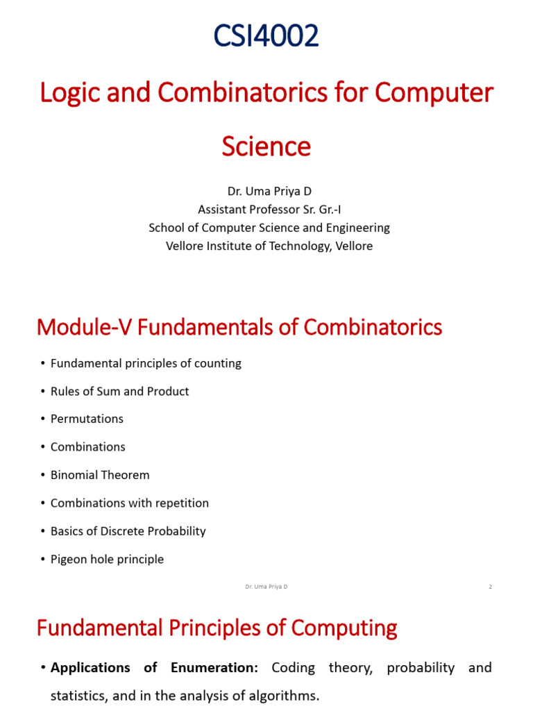Combinatorics & Counting Principles | PDF | Mathematics