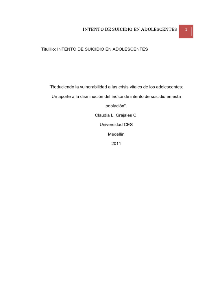 Descarga | PDF | Suicidio | Adolescencia