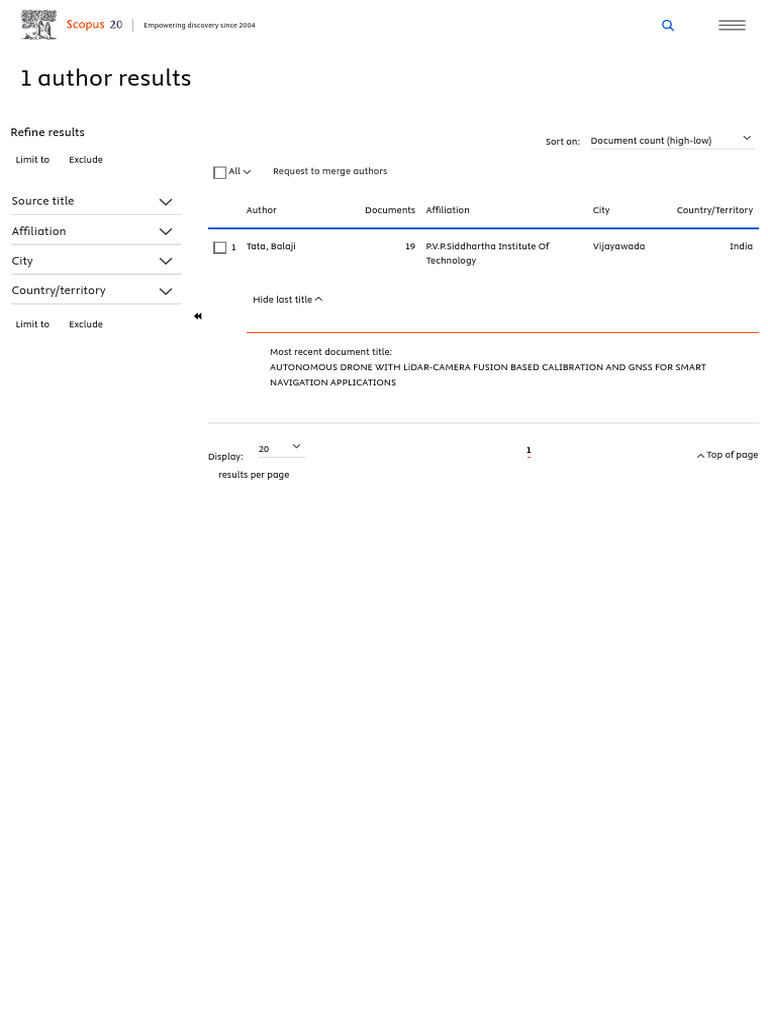 Scopus Author Profile Search Guide | PDF