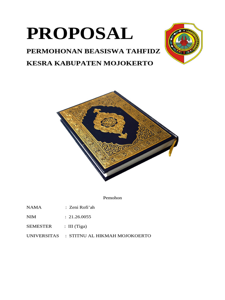 Proposal Beasiswa Tahfidz Ok | PDF