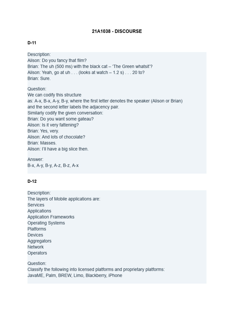 21A1038 - DISCOURSE (D11 To D19) | PDF | Cursor (User Interface) | Design