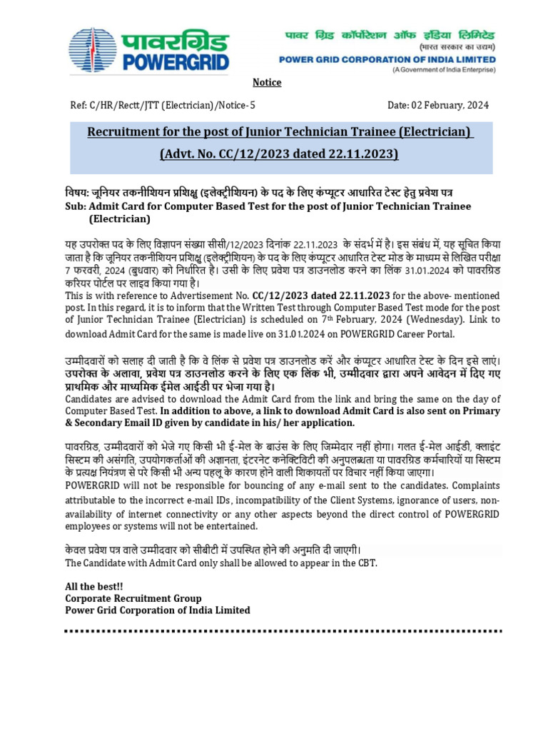 Notice 5 Dated 02 02 2024 | PDF