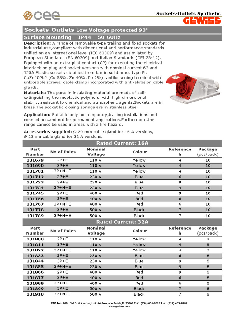 Industrial Socket | PDF | Electrical Connector | Ac Power Plugs And Sockets