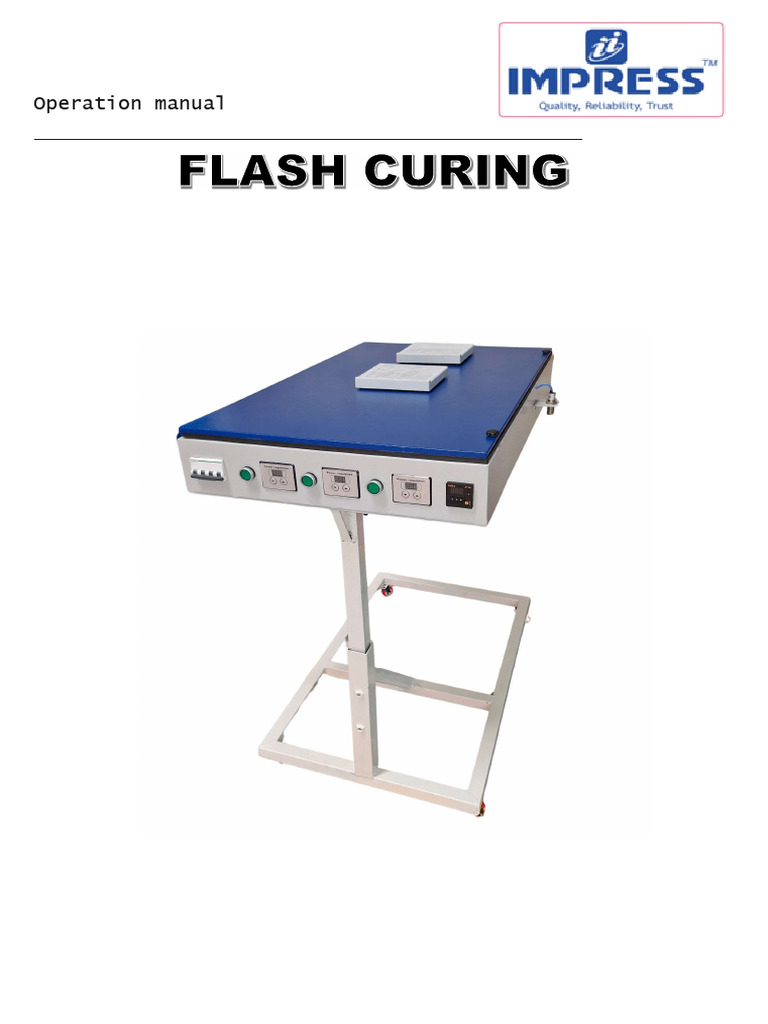 Impress Flash Curing - Manual | PDF | Electrical Engineering | Electricity