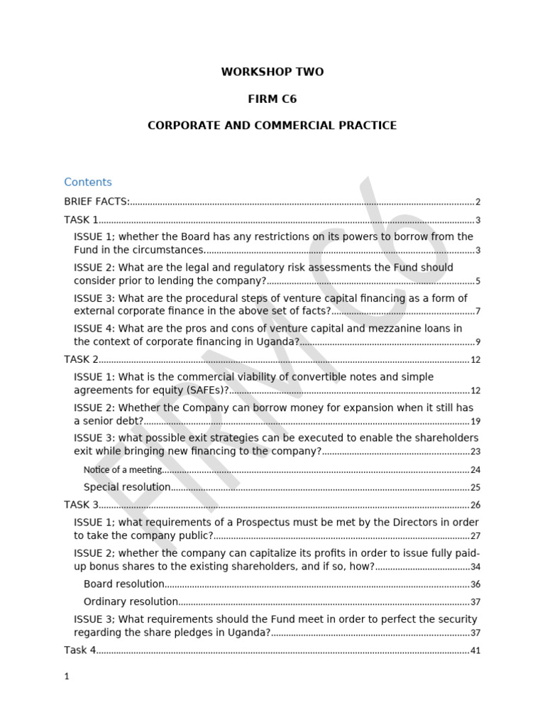 C6 CCP Week 2 | PDF | Mezzanine Capital | Debt