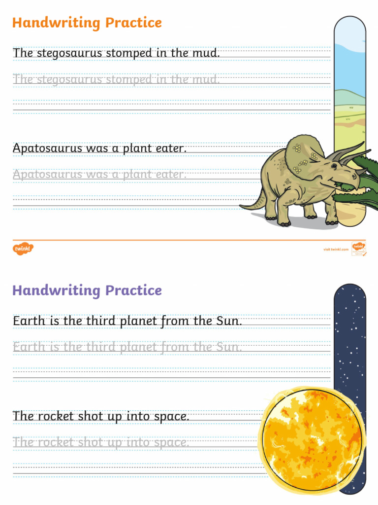 T L 2548593b Print Font Sentences Handwriting Sheets Pack Editable | PDF