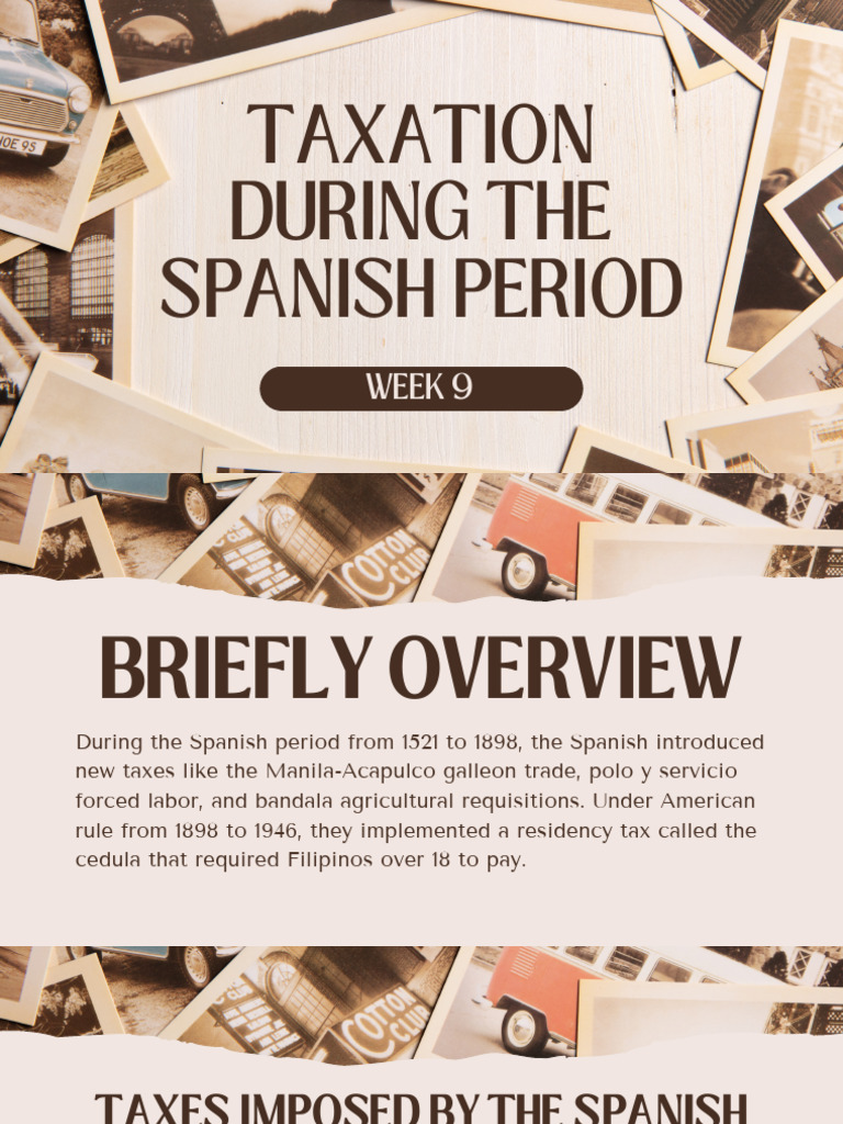 Week 9 Taxation During Spanish Period | PDF | Philippines