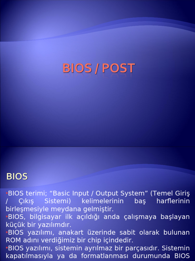 Modül 2 Bios | PDF