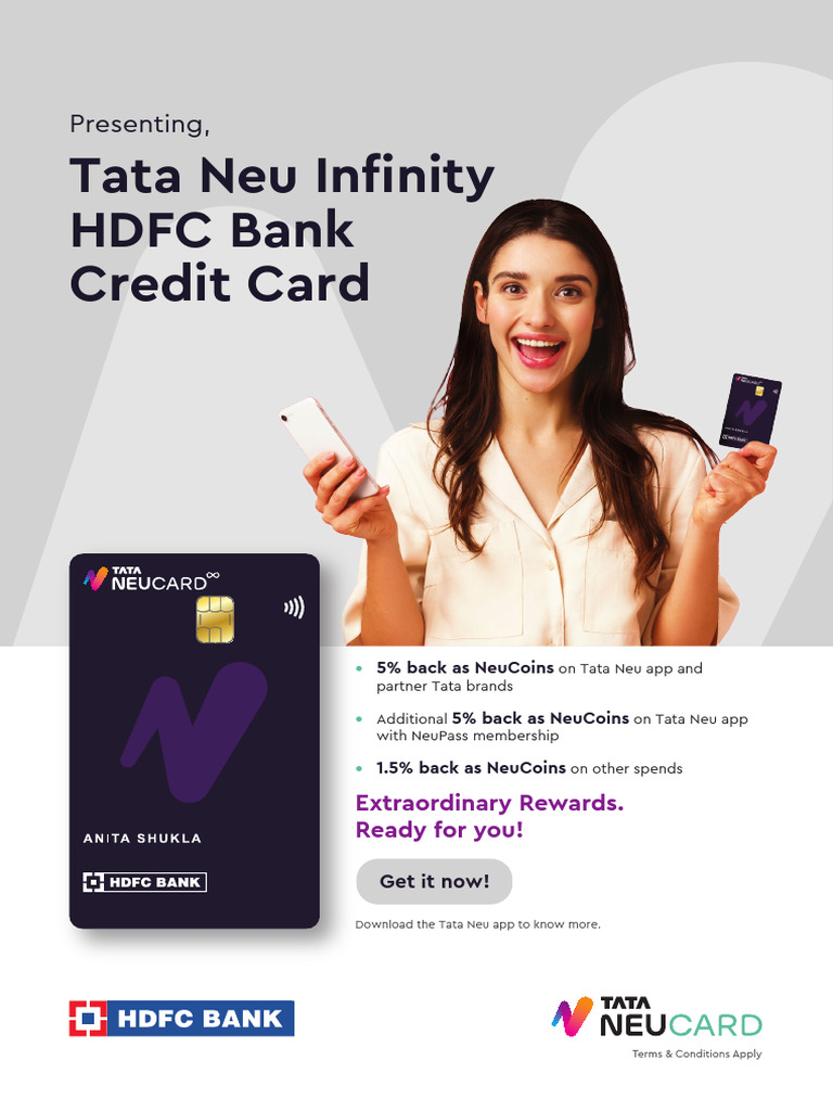 Tata Neu Infinity Credit Card Benefits | PDF | Credit Card | Financial ...