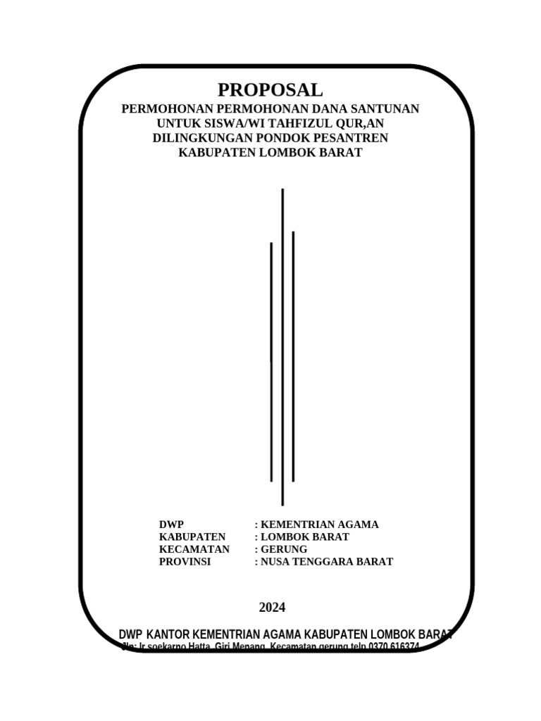 Proposal Dana Santri Tahfiz Lombok | PDF