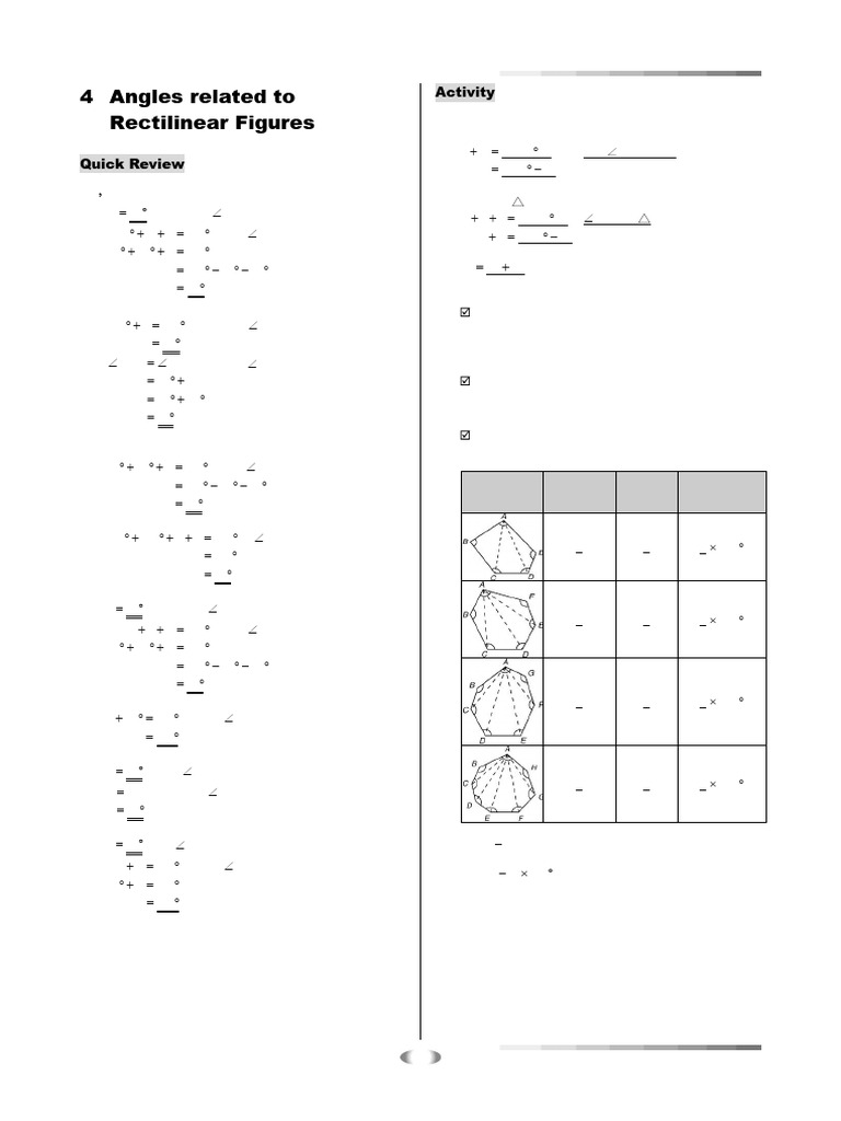 Angles in Rectilinear Figures | PDF | Triangle | Euclidean Geometry