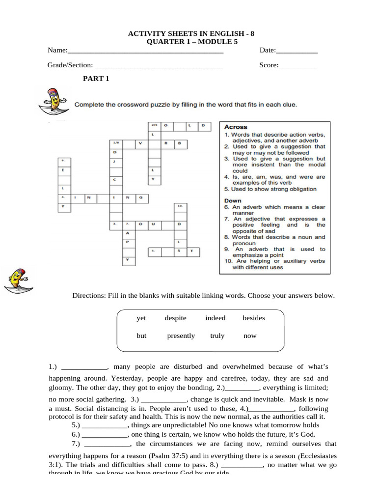 EN8 Q1 MELC 5 Activity Sheets | PDF