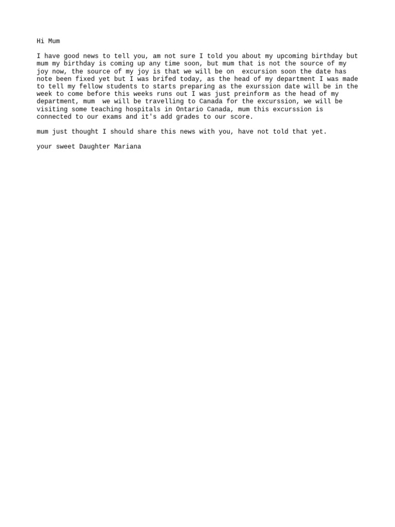 Ecurssion Letter | PDF