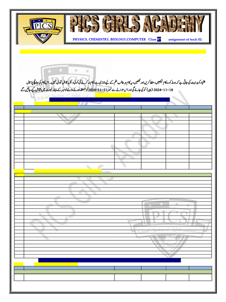 Physics, Che, Bio, Com, 9th Class. | PDF | Force | Acceleration