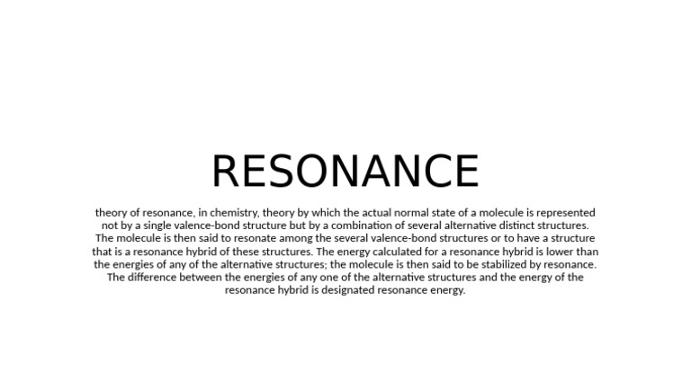 Understanding Resonance in Chemistry | PDF