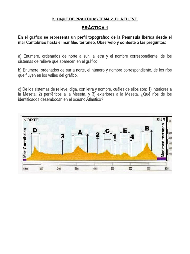 Bloque Praã Cticas Tema 2. GEO | PDF | Geografía Física | Ciencias de la Tierra