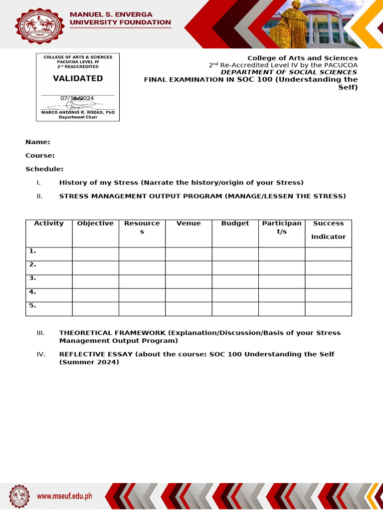 Soc 100 Final Exam Summer 2024 | PDF