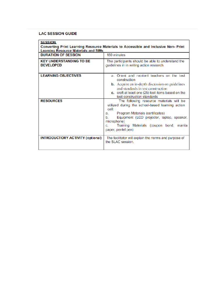 Lac-Test Construction | PDF
