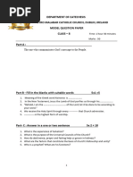 Sunday School Question Paper | PDF | Paul The Apostle | Religious ...