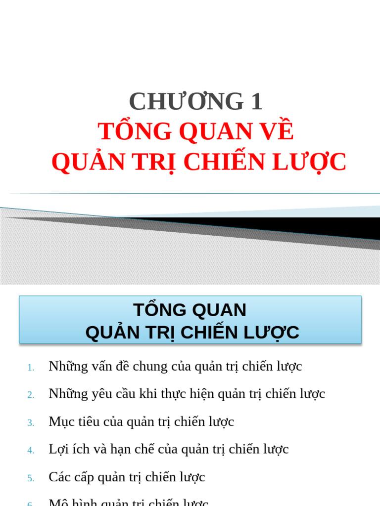 Chuong 1 Tong Quan Quan Tri Chien Luoc | PDF