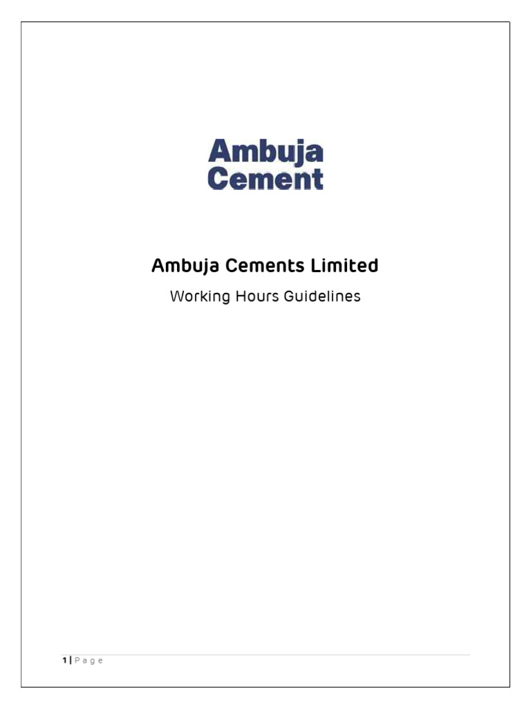 ACL Working Hours Guidelines | PDF