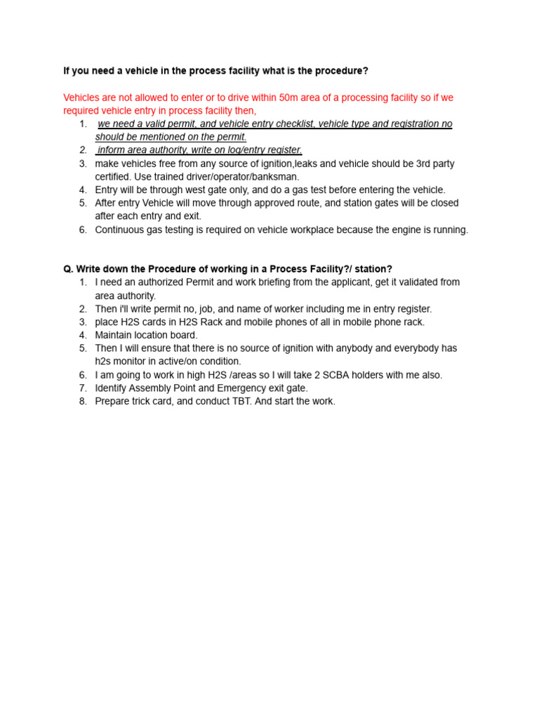 Vehicle Entry Permit Procedure | PDF