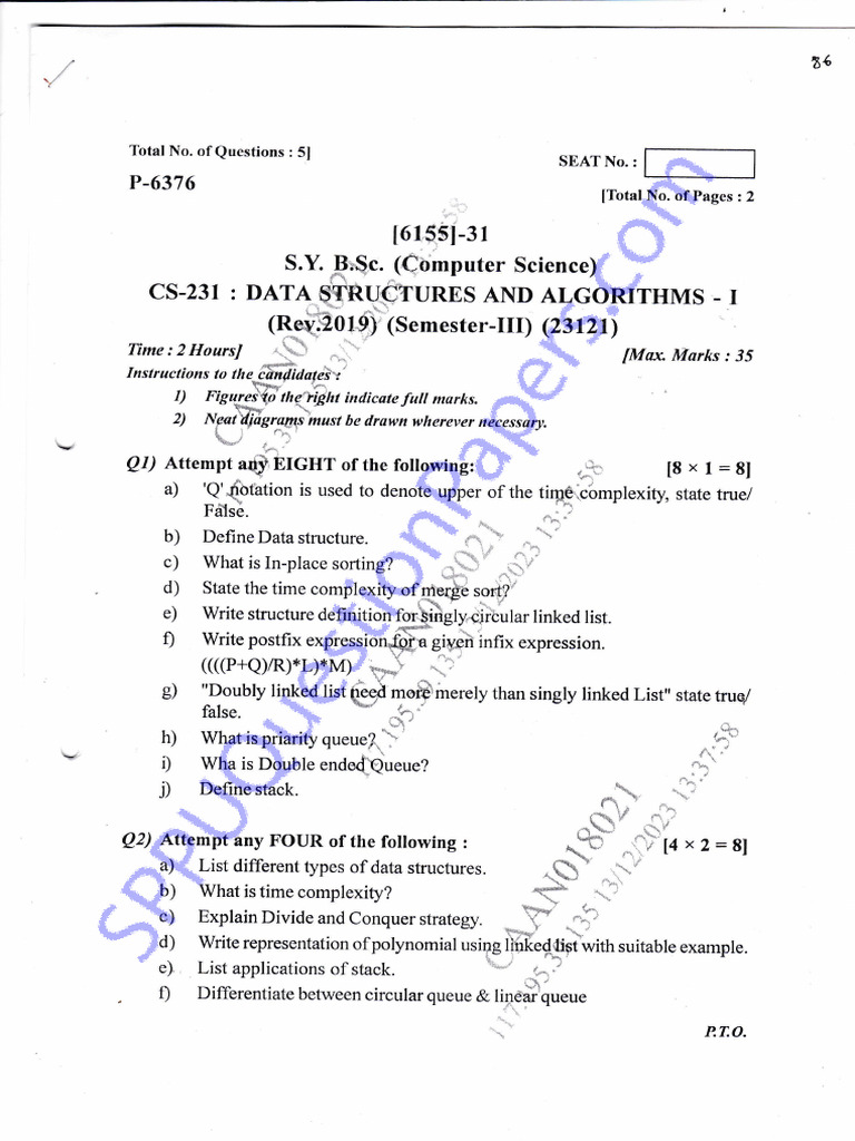 BSC - Computer Science Cs - Semester 3 - 2023 - November - Data ... BSC - Computer Science Cs - Semester 3 - 2023 - November - Data ...