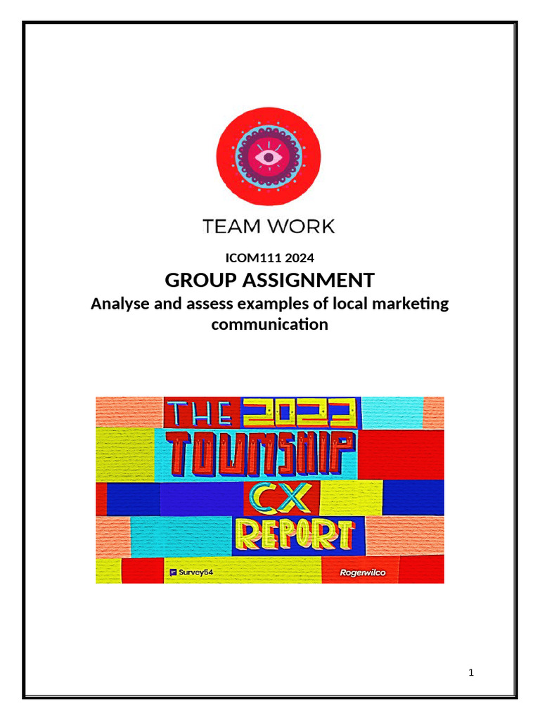 Icom111 2024 Group Assignment Analysis of Local Marketing Communication ...