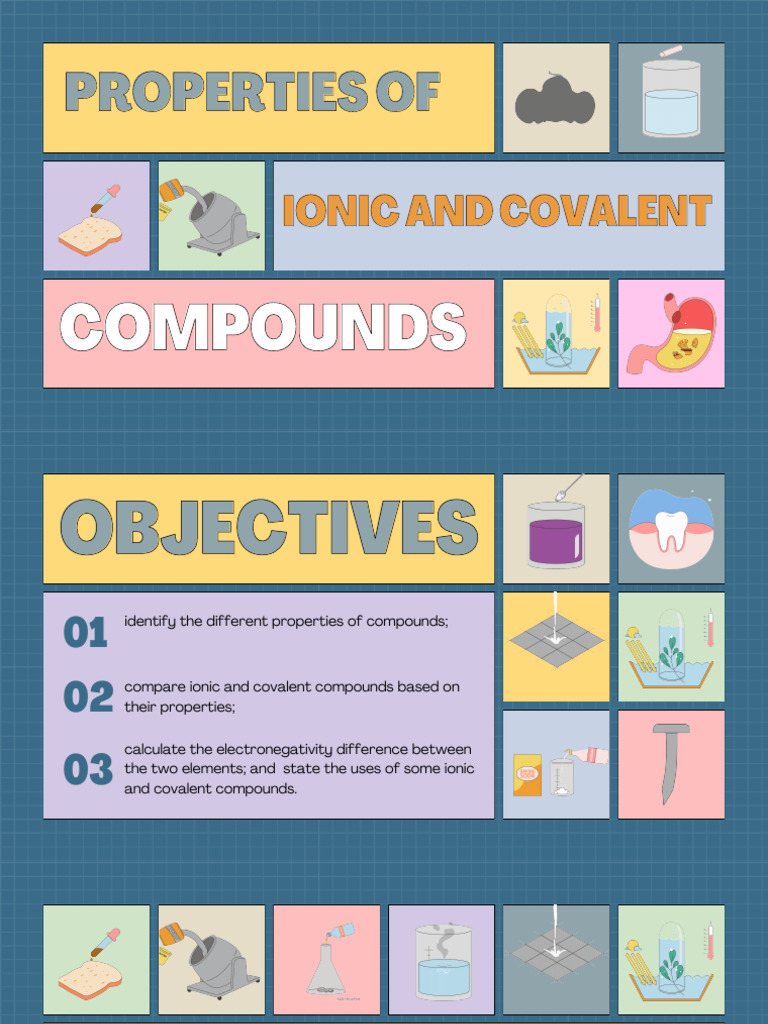 Properties of Ionic and Covalent Bonding | PDF | Chemical Compounds ...