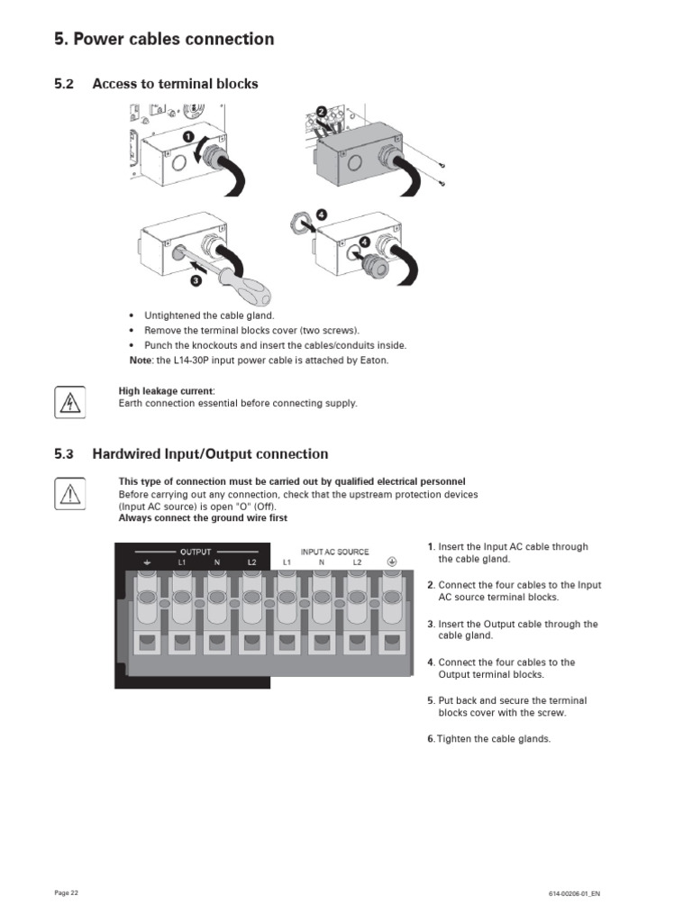Eaton-9px-6-Kva-Ups-Manual-614-00206-01 Wiring | PDF