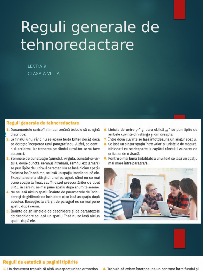 7-L8-Reguli Generale de Tehnoredactare | PDF