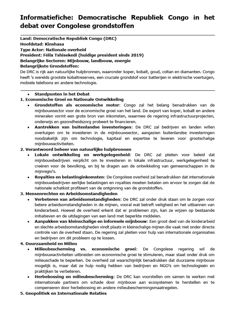 6IMM Infofiche Debat Congo | PDF