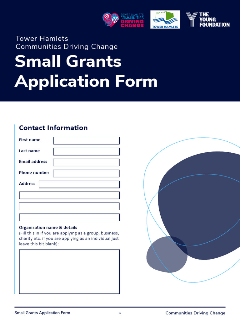 CDC Small Grants Application Form Final 1 | PDF