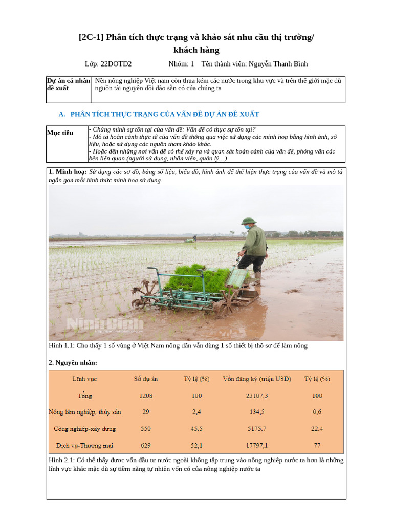 (2C-1) Phân Tích Thực Trạng - Khảo Sát Nhu Cầu Thị Trường - Khách Hàng ...